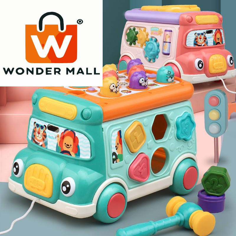 Children Kids Learning Wisdom Bus Hexahedral 6 Side Puzzle Chinese ...