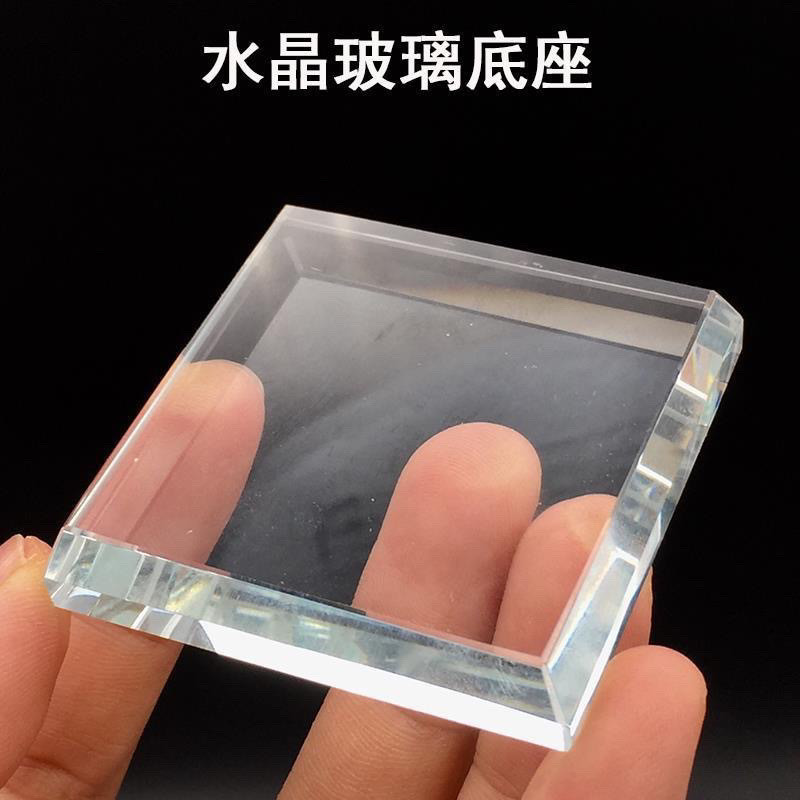 【Fast shipping】amulet display stand Crystal Glass Base Specimen Display ...