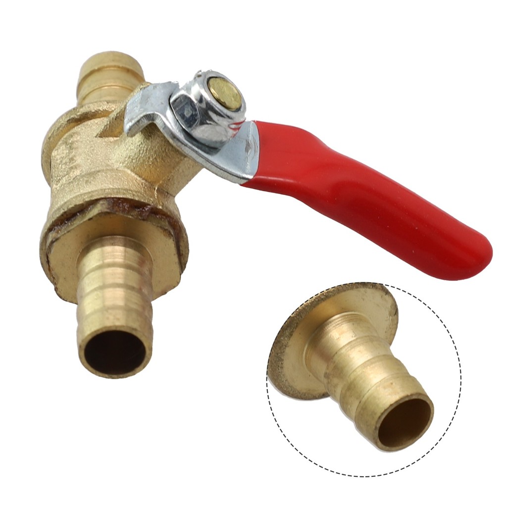 [stock] Brass Ball Valve 6mm 8mm 10mm 12mm Hose Barb Water/Air Gas Line ...