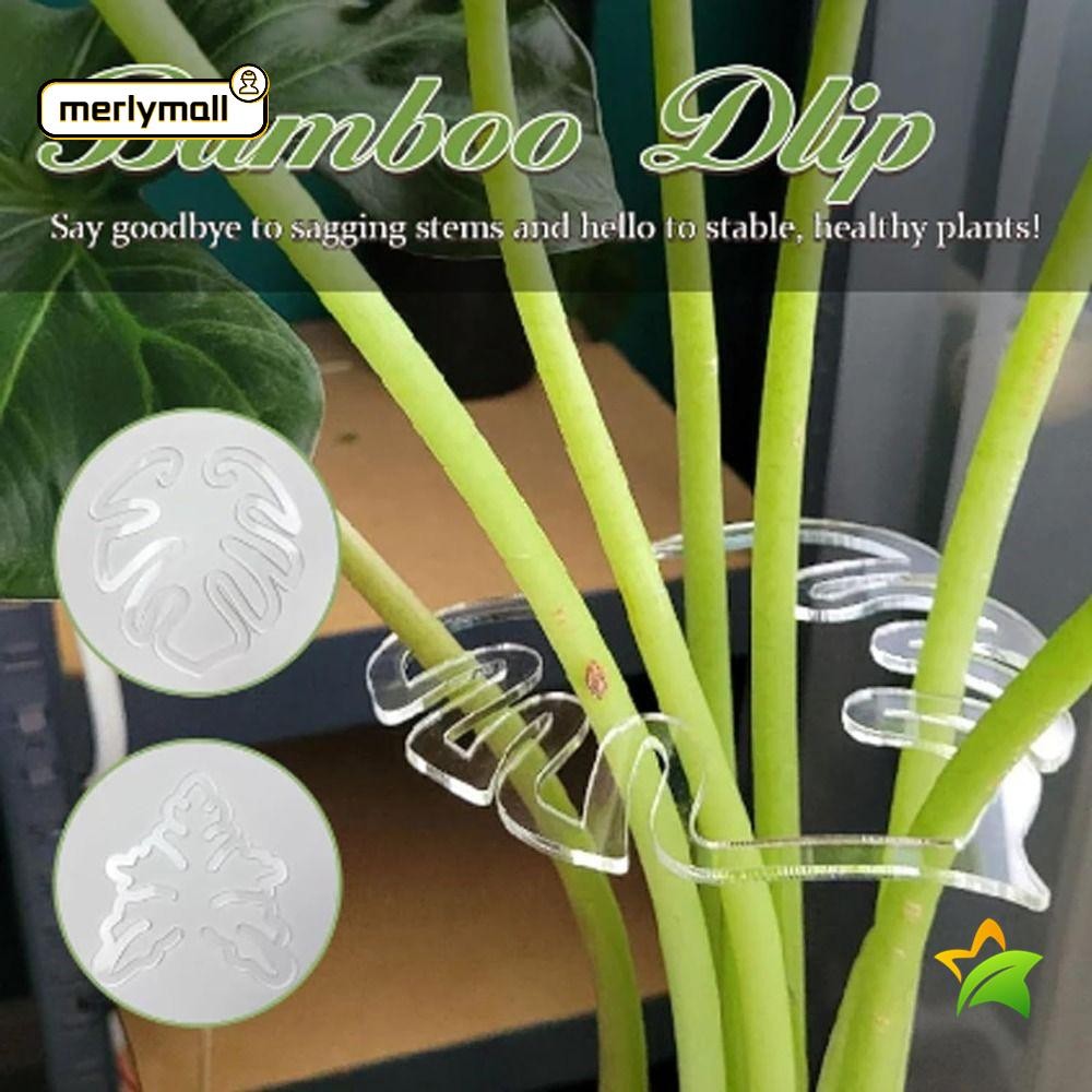 MERLYMALL Turtle Shell Bamboo Clamp, Support Branches Plant Stem ...