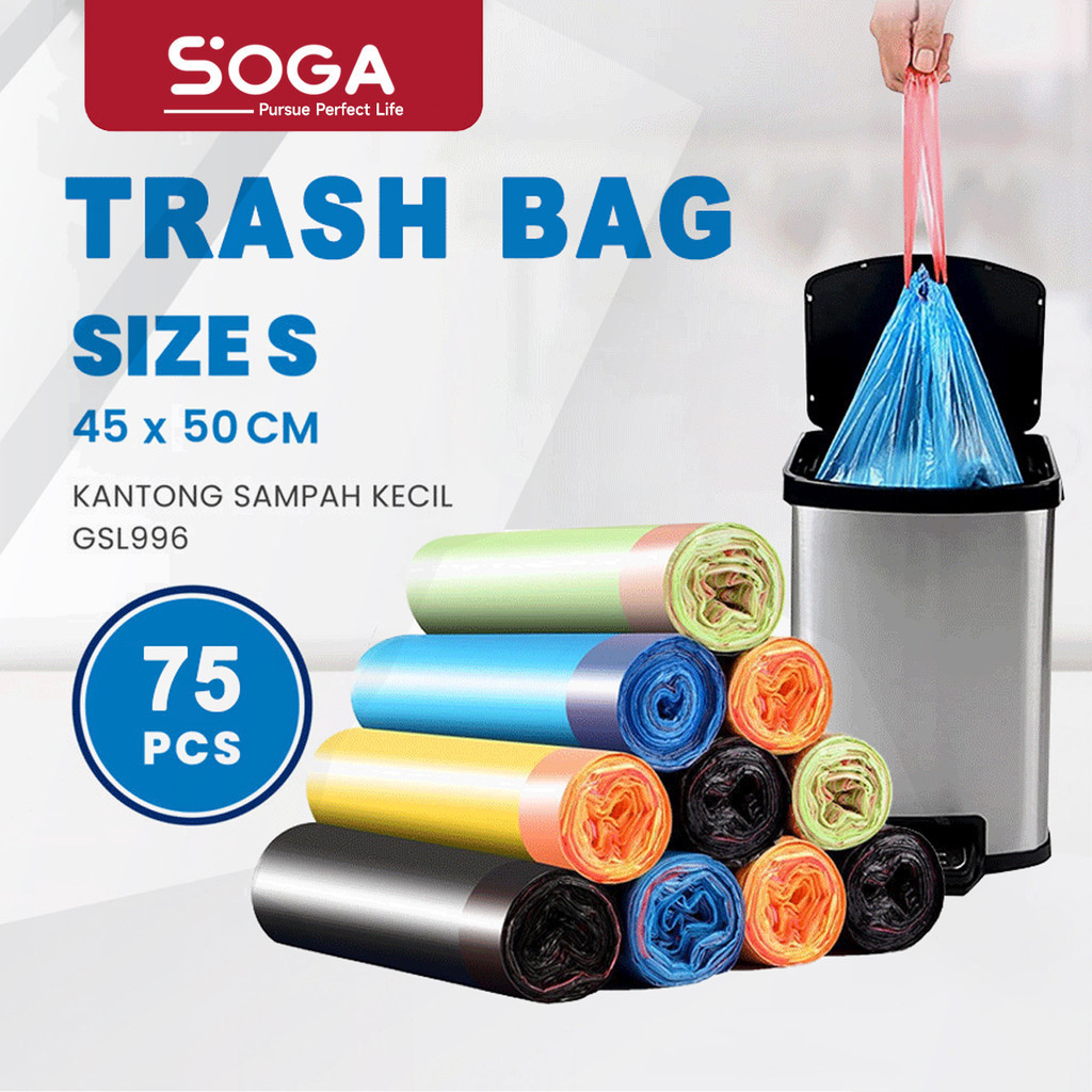 [SG] SOGA Drawstring Garbage Bag/ Trash Bag/ Rubbish Bag/ Plastic Bag ...
