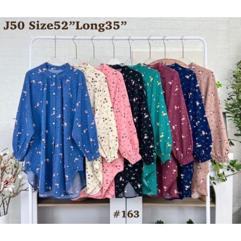 BLOUSE BERCORAK MAWAR F/J50 | Shopee Singapore