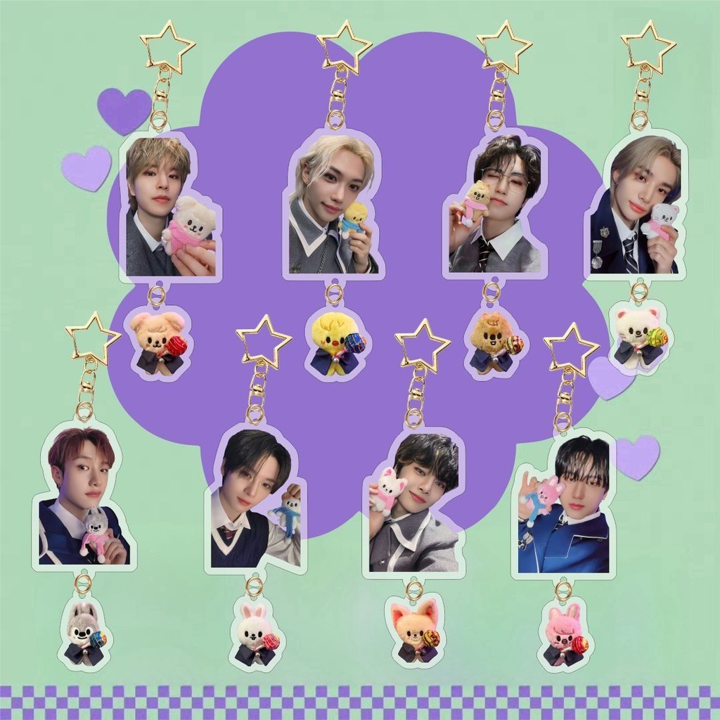 Kpop Stray Kids Cartoon New Acrylic Keychain Pendant Jewellery | Shopee ...