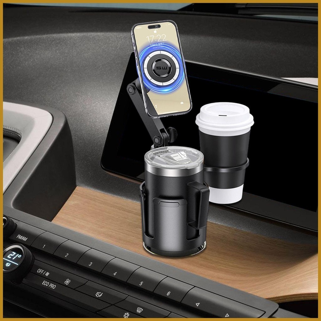 Cup Holder Phone Mount Navigation Bracket with Dual Cup Holders ...