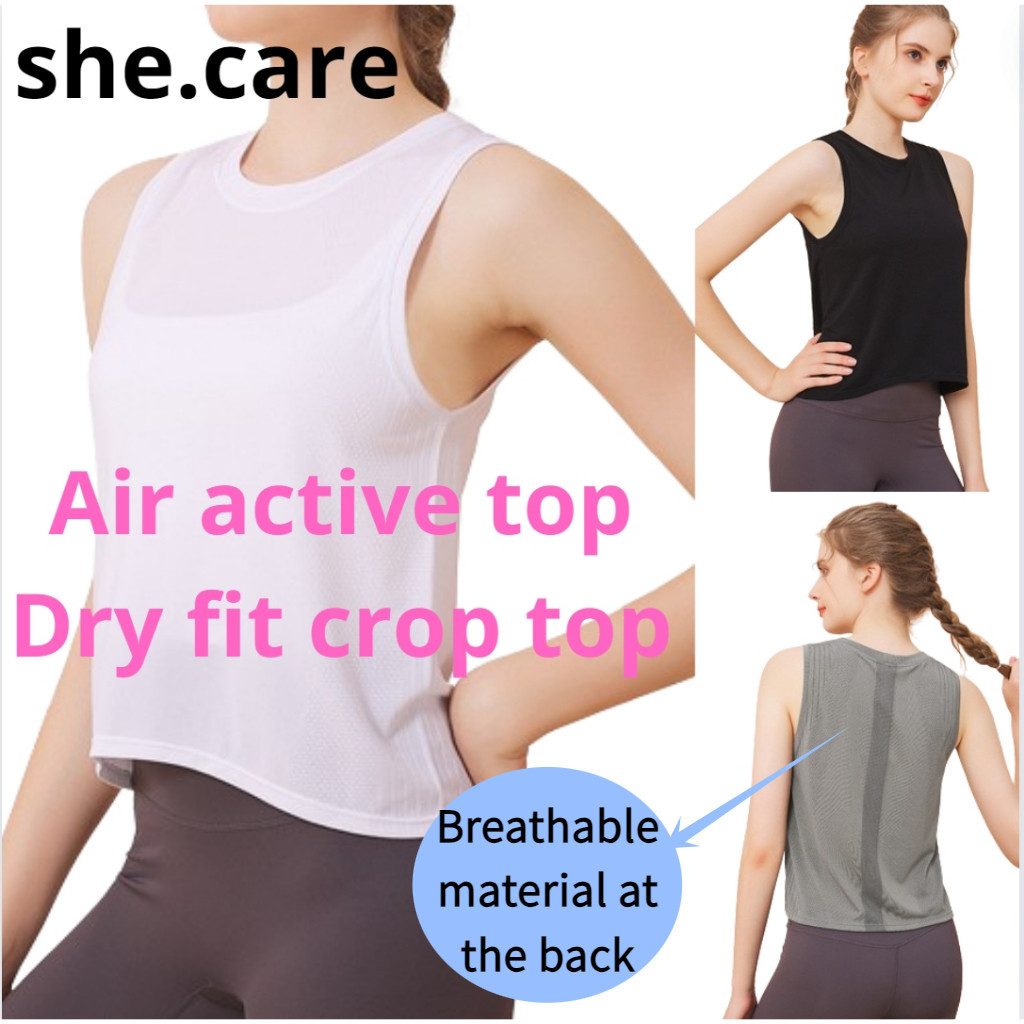 (in Stock) She. Care 5 color Dry fit Sleeveless Airactive Workout pure ...
