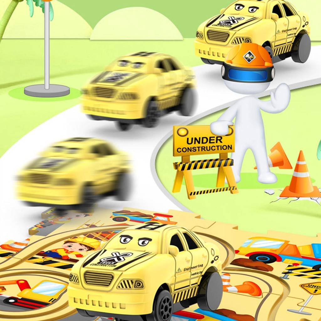 Race Track Car Set puzzle puzzle, Track Play Set Rail Vehicle Building ...