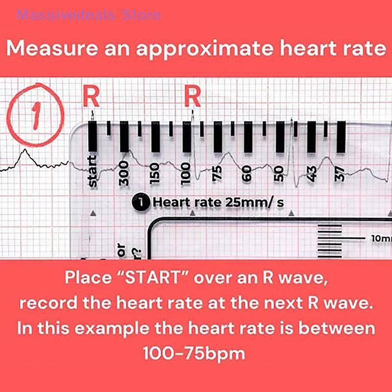Massivedeals ECG 7 Step Ruler Plastic Tool for ECG Interpretation ...