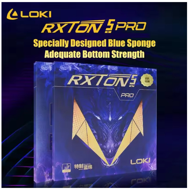 LOKI RXTON 5 PRO with Special Blue Sponge for Forehand Fast Attack ...