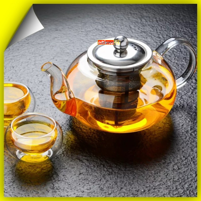 Glass Teapot with Strainer Teapot Maker Chinese Tea Pitcher 600 ML ...