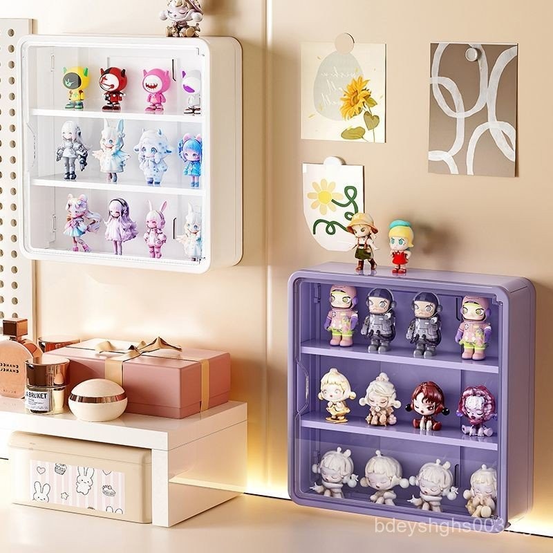 Wall-Mounted Blind Box Display Rack Storage Bubble Mart Display Box ...