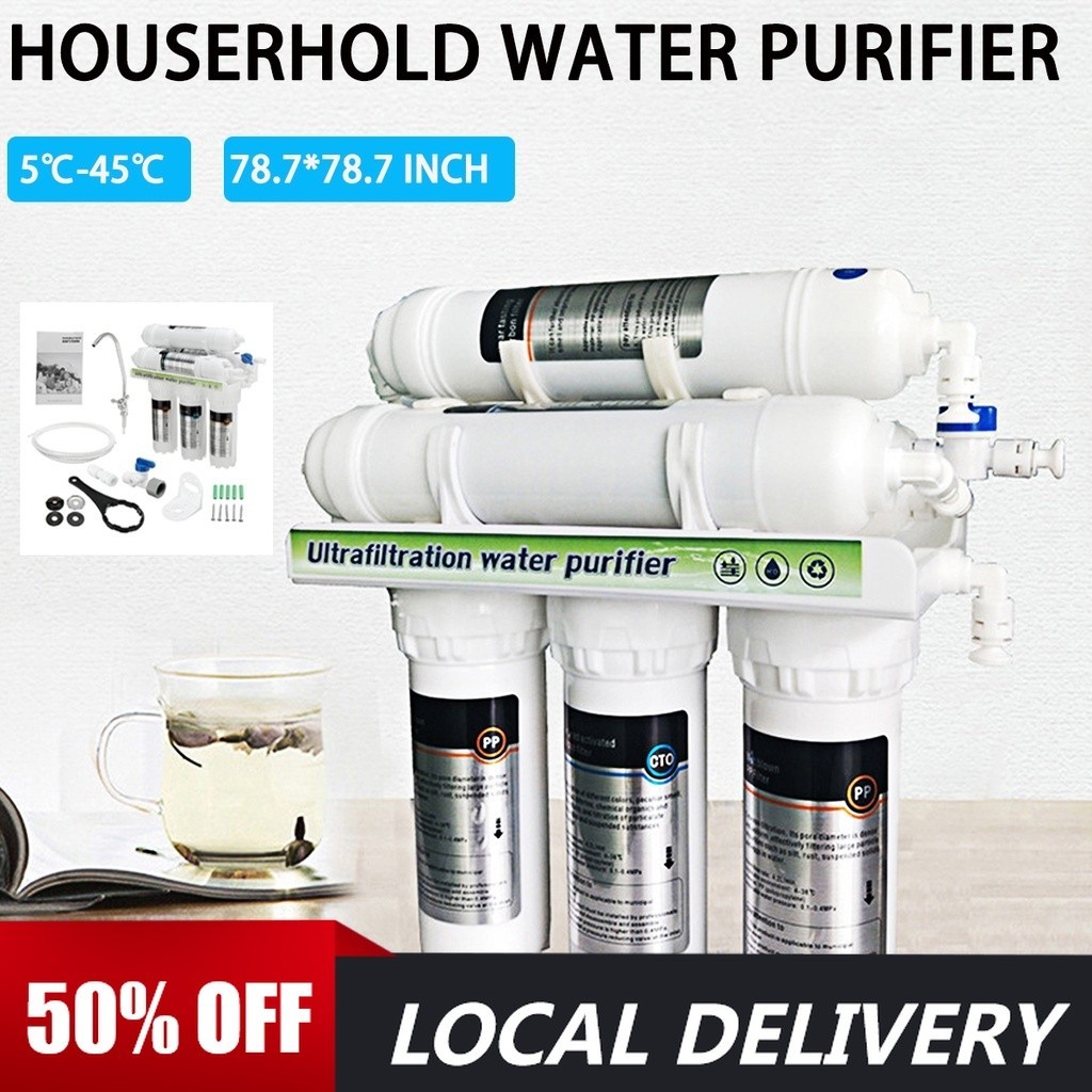 6 Stage 3+3 Mode Ultrafiltration Drinking Water Filter System Home ...