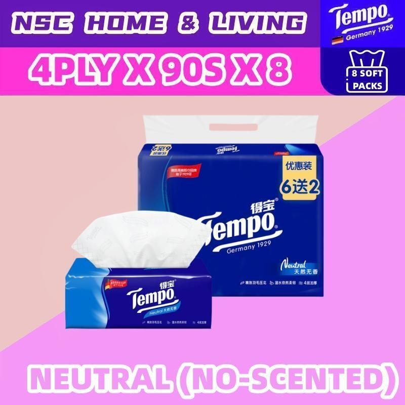TEMPO 】Toilet Paper 4PLY Soft Pack NEUTRAL NON-SCENTED Facial Tissues ...