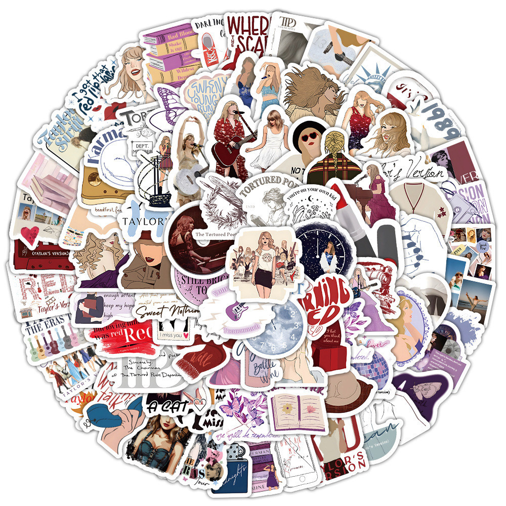 103PCS Taylor Swift Album Peripheral Graffiti Stickers for Helmet ...