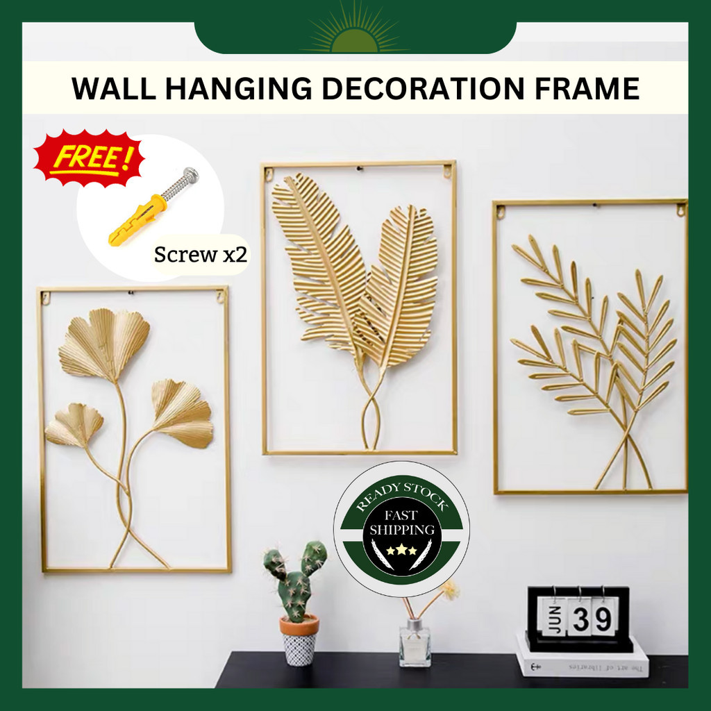 40x60cm Hotel Lobby Luxury Modern Gold Frame Wall Art Set Deco Wall ...