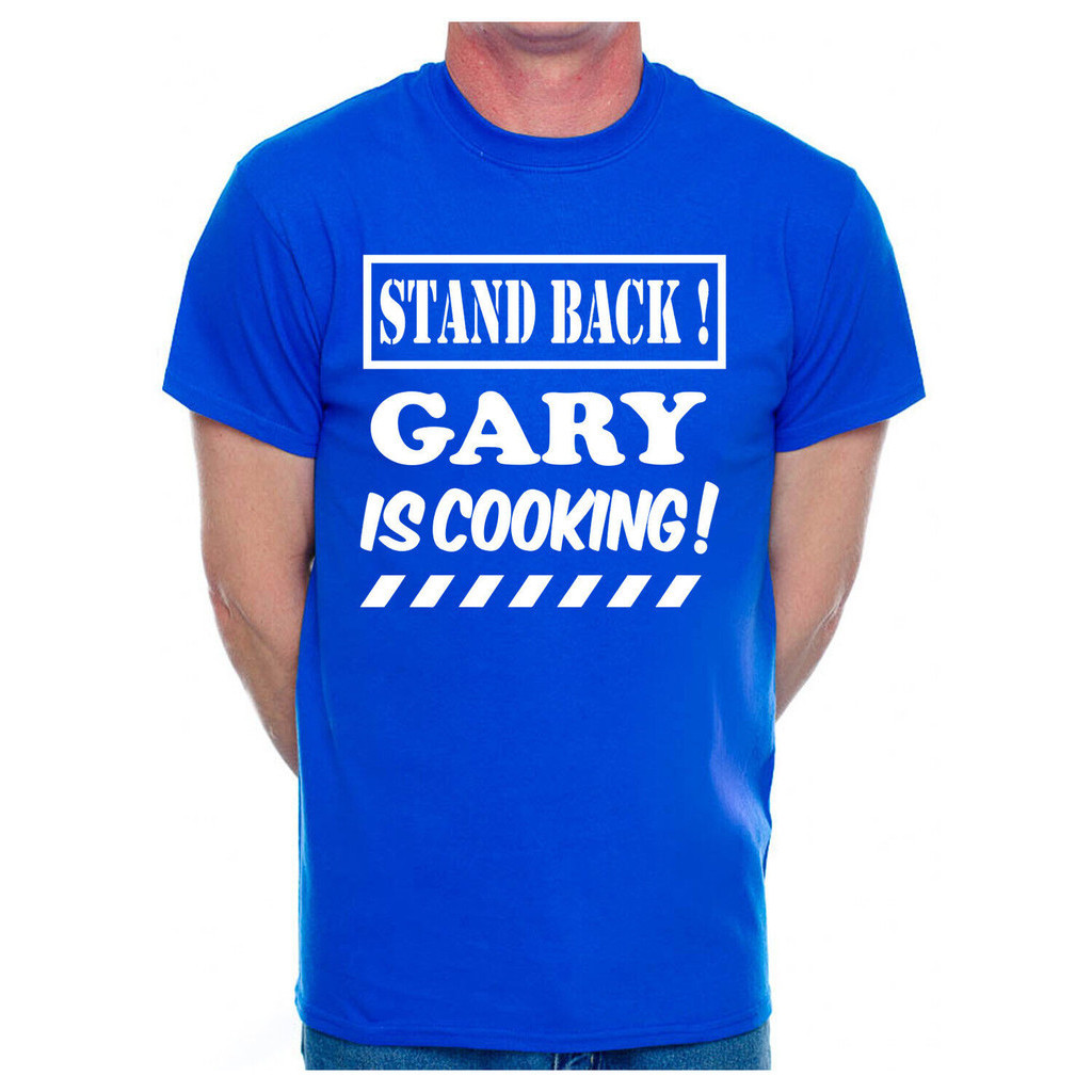 Customised Adult T-Shirt Add Your Name Pub Caf? Name Stand Back Gary ...