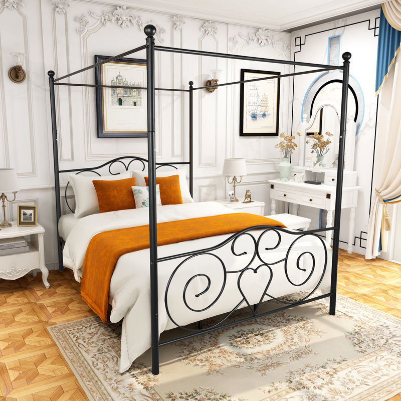WK-6 Nordic Iron BedinsChildren's Princess Bed Bed Bed with Stand ...