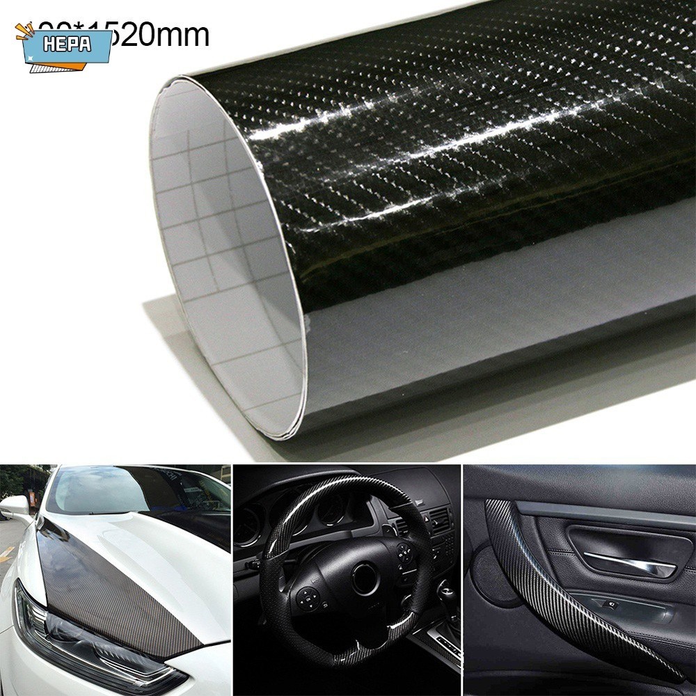 【HEPA】 Car Glossy Carbon Fiber 5D High Light Sticker Car Sticker Body ...