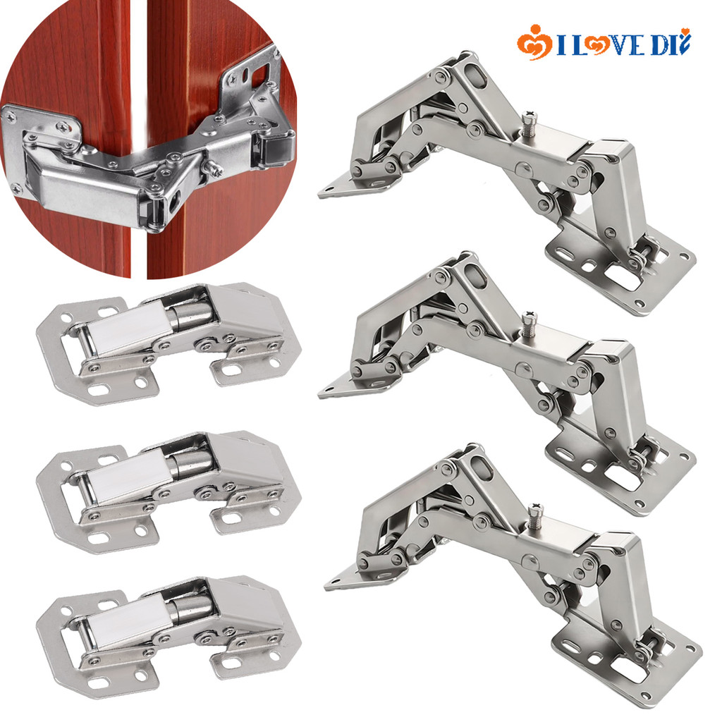 175 Degree No Drill Cabinet Door Hinge for Large Angle Openings - Easy ...