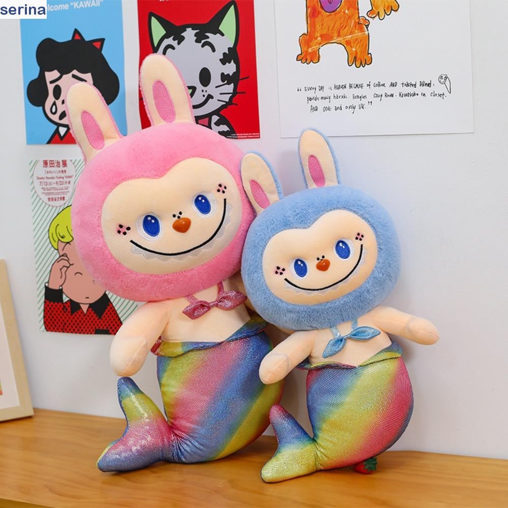 SERINA Mermaid Labubu Plush Doll, Stuffed Cartoon Mermaid Labubu Plush ...