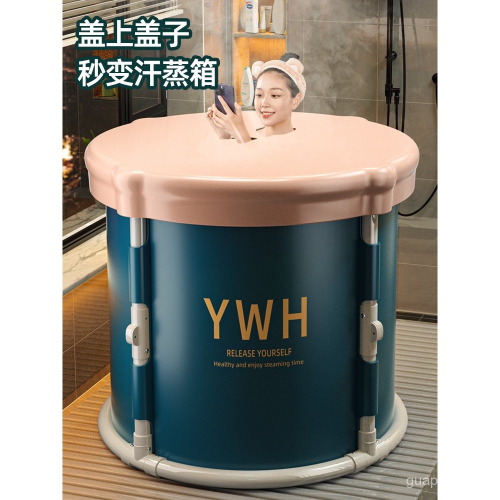 Folding Bath Bucket for Adults and Children, Home Use Full Body Bath ...