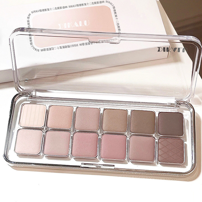 DIKALU 12 Colors Gray Brown Earth Color Eyeshadow Palette DIKALU12 ...