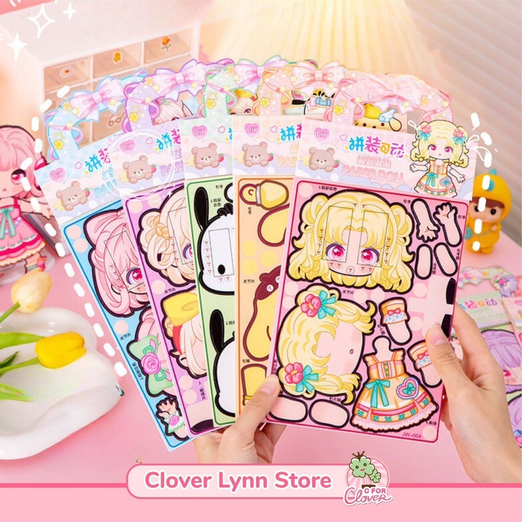 Cute CHARACTER DIY PAPER DOLL crafts to make CUTE dolls | Shopee Singapore