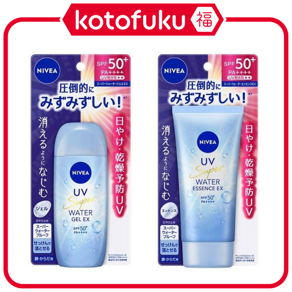 Kao Nivea UV Super SPF50+ PA ++++ Water Gel EX / Water Essence EX (80g) | Shopee Singapore