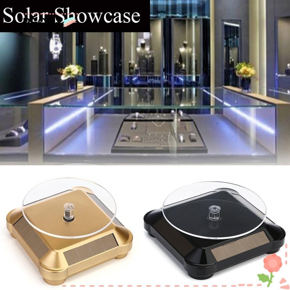 PEONIES Solar Jewelry Display Stand Useful Automatic Rotating 360 ...