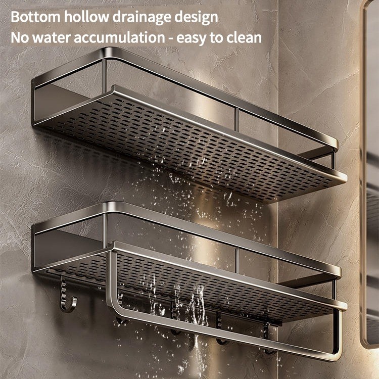 Toilet Rack Shelf Bathroom Rack Storage Shelf Wall Drain Shelf Shampoo ...