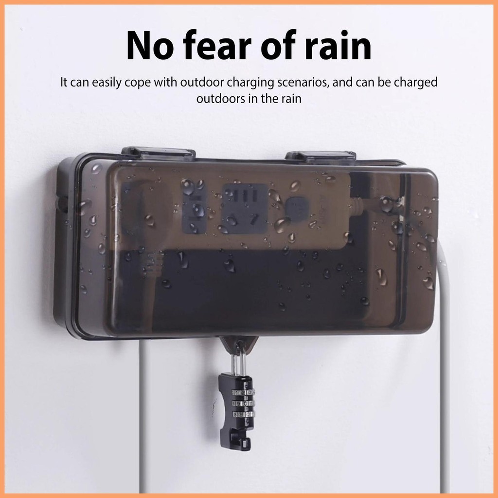 Outdoor Extension Cord Box 6 Outlet Holes Waterproof Extension Cord ...