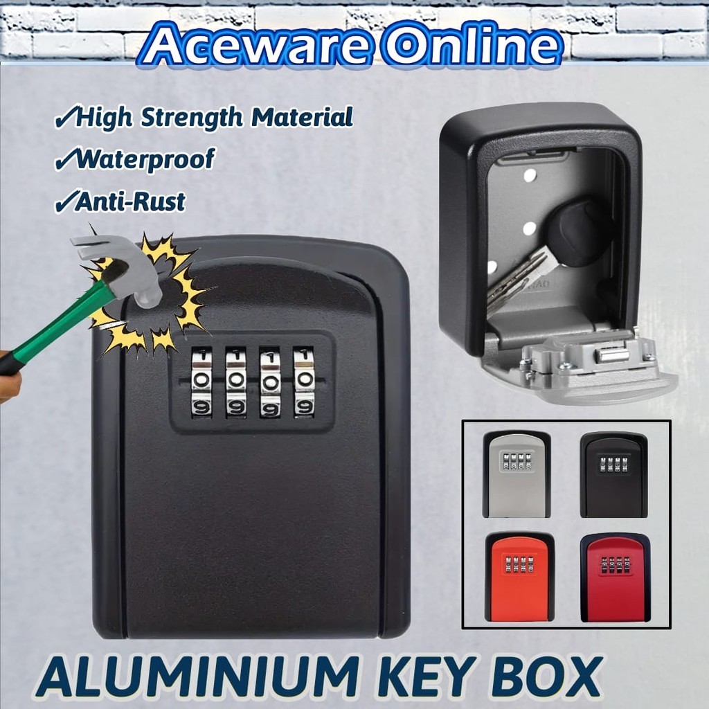 PVC Security Storage Key Box 4 Digit Digital Wall Mouted Combination ...