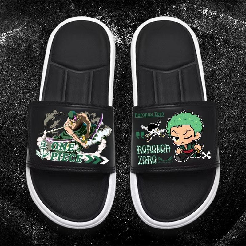 Popular One Piece Anime Flat Slippers - Comfortable Indoor Luffy Zoro ...