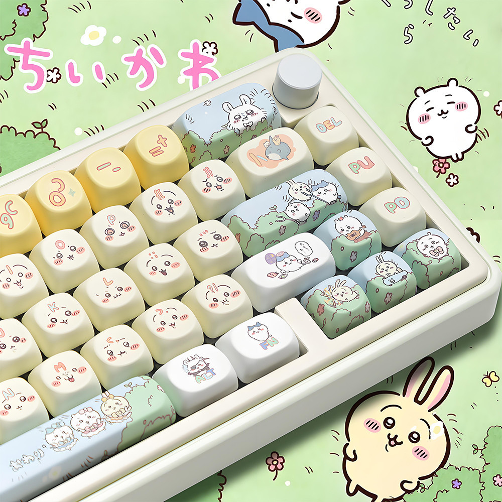 PBT Keycaps-Chiikawa 148keys/set SOA Profile Keycaps Dye-Sublimation ...