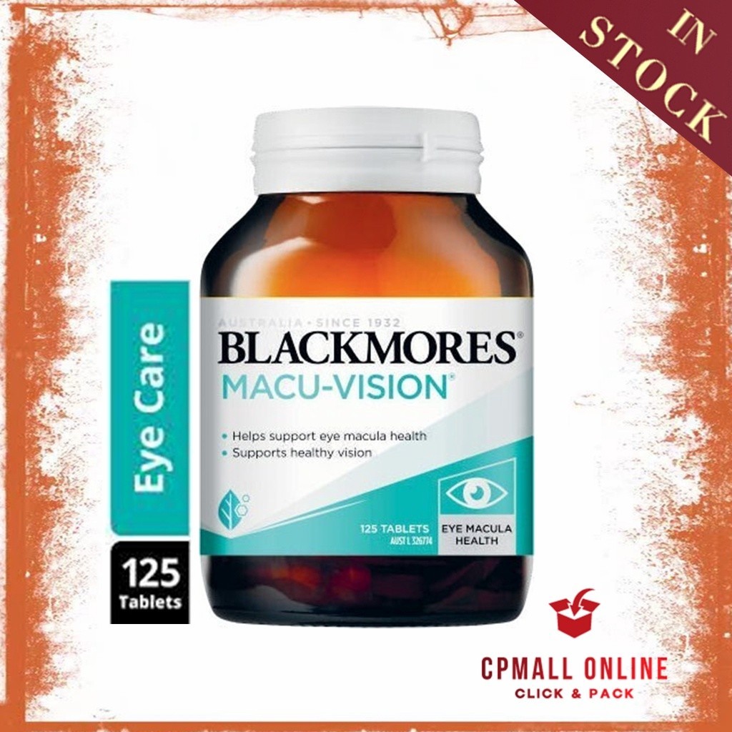[Expiry Date: 11/2026] Blackmores 抗氧化护眼 Macu-Vision Eye Support ( 125 ...