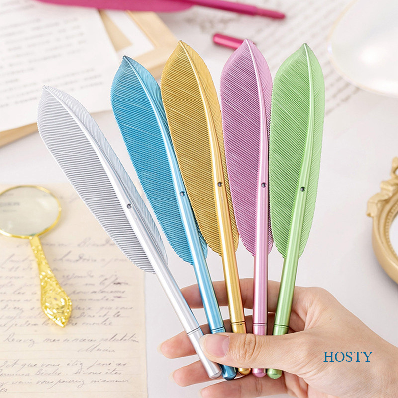Beautiful Feather Pens Ballpoint Pen Writing For School Supplies ...