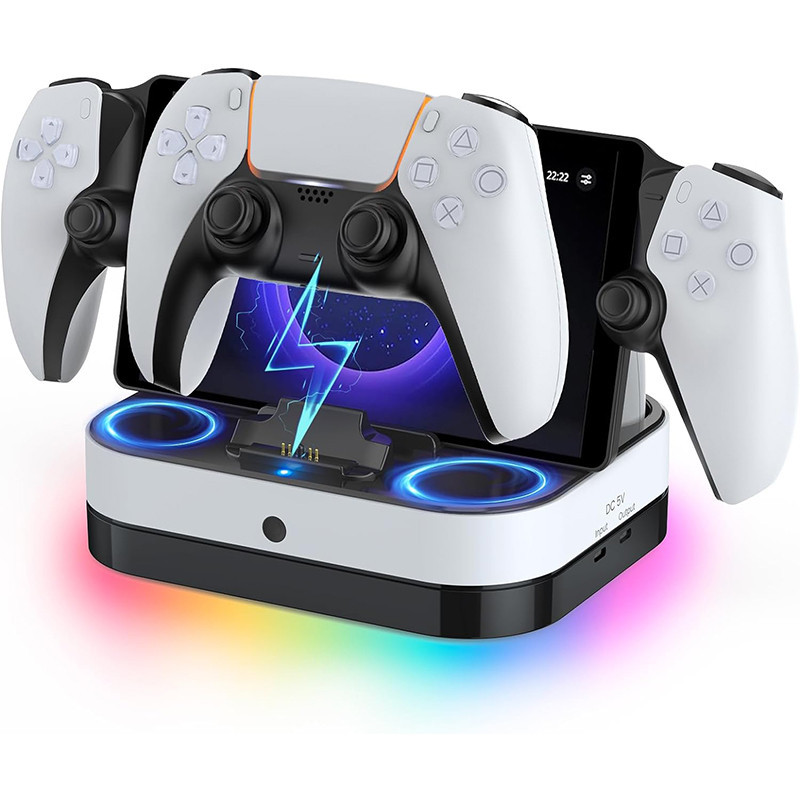 Dual PS5 Charging Station for Playstation 5 DualSense Controller & PS ...