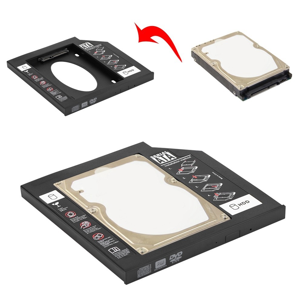Supergoodsales 2.5 SATA HDD SSD Enclosure Hard Disk Drive Bay Caddy ...