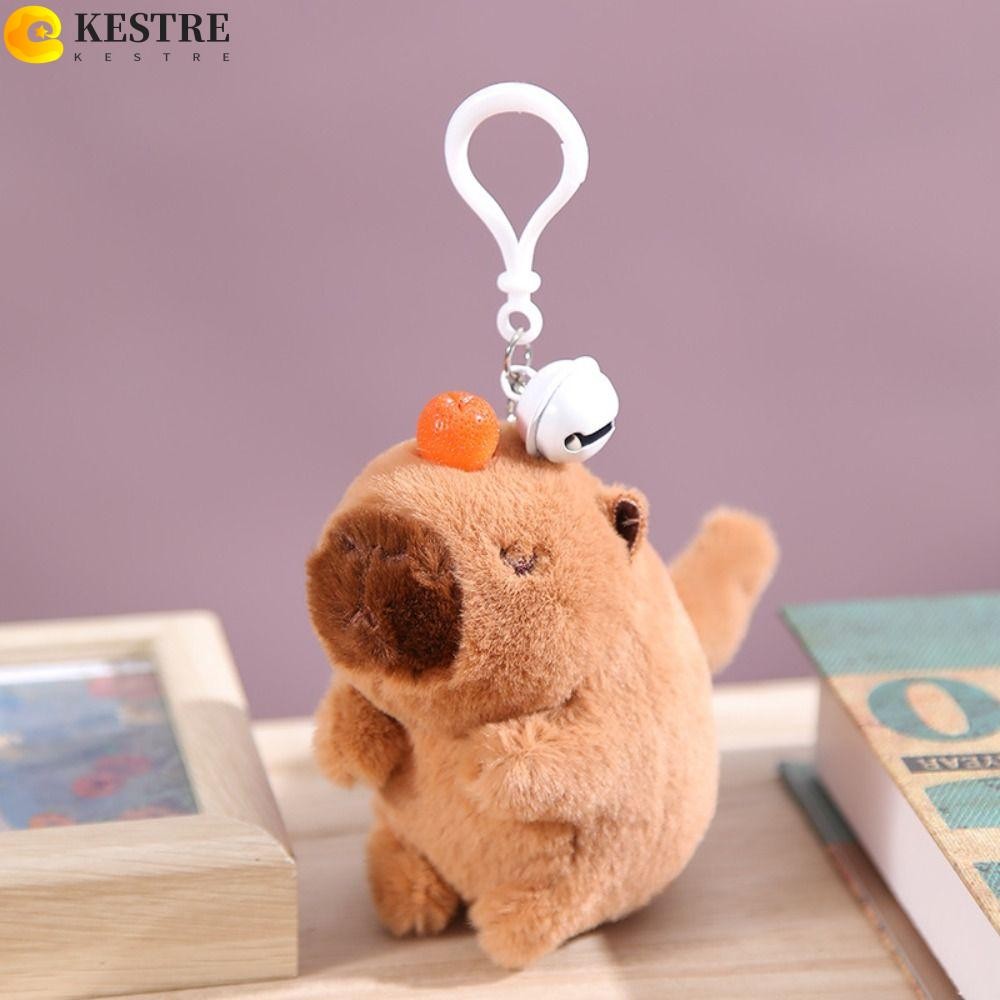 KESTRE Plush Capybara Tail Wagging Keychain, Wagging Tail Cartoon Wag ...