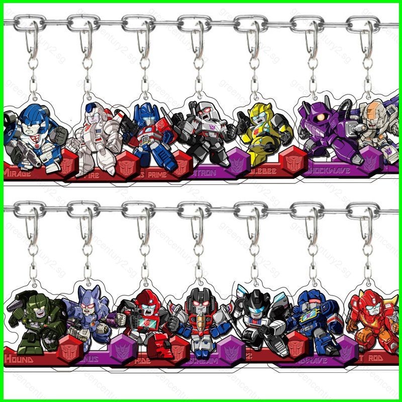 yu Transformers Autobots Optimus Prime Bumblebee Megatron acylic key ...