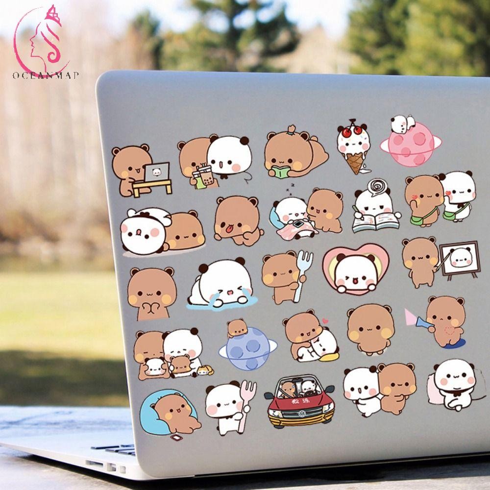 OCEANMAP Bubu and Dudu Stickers, Waterproof Graffiti Decals Bear Couple ...