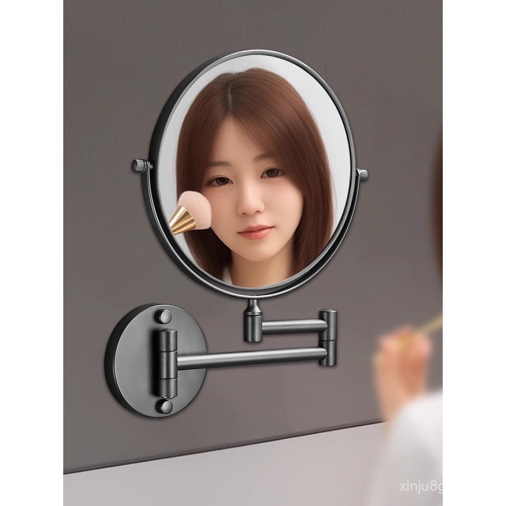 Bathroom Mirror Retractable Punch-Free Hotel Wall Hanging Folding ...