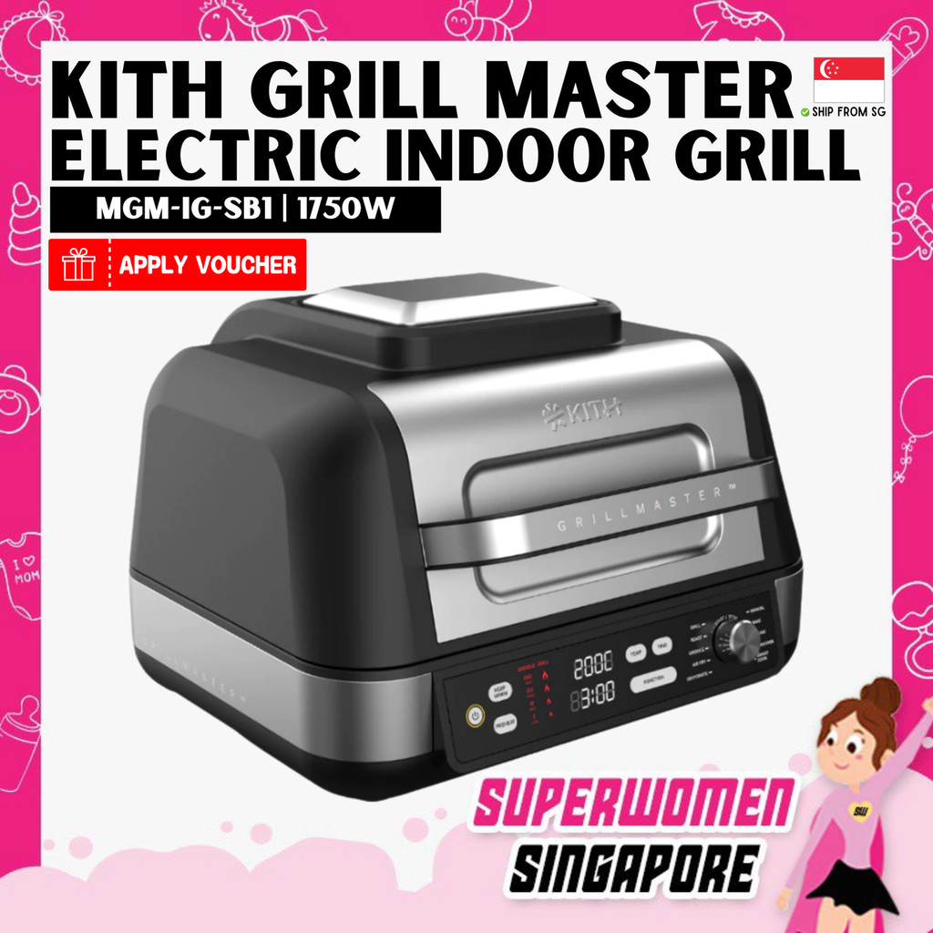 KITH GrillMaster Electric Indoor Grill with Air Fryer & Steam (MGM-IG-SB1) | SG LOCAL STOCK ...