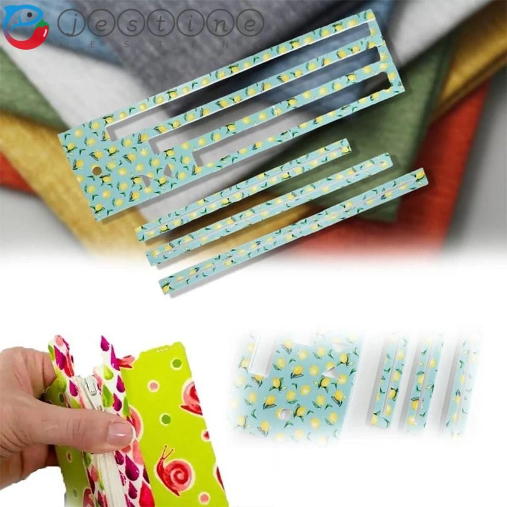 JESTINE Zipper Template Set, Ceative Portable Sewing Templates Set ...