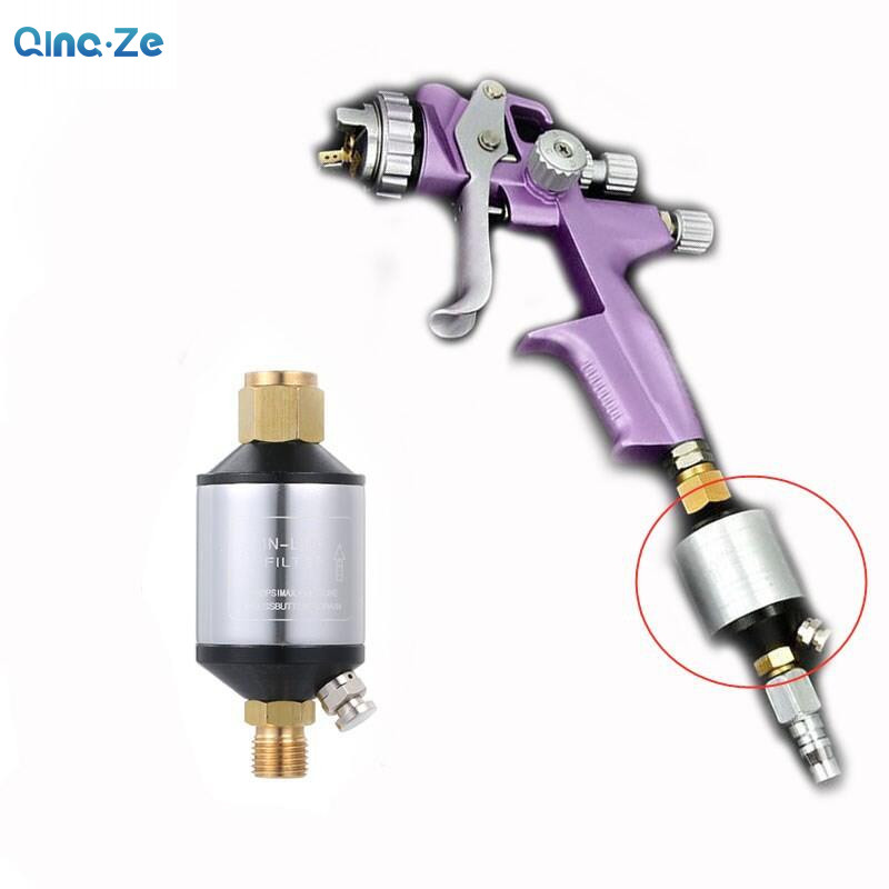 Mini IN-LINE Air Oil Water Separator Filter Spray Gun Air Compressor ...