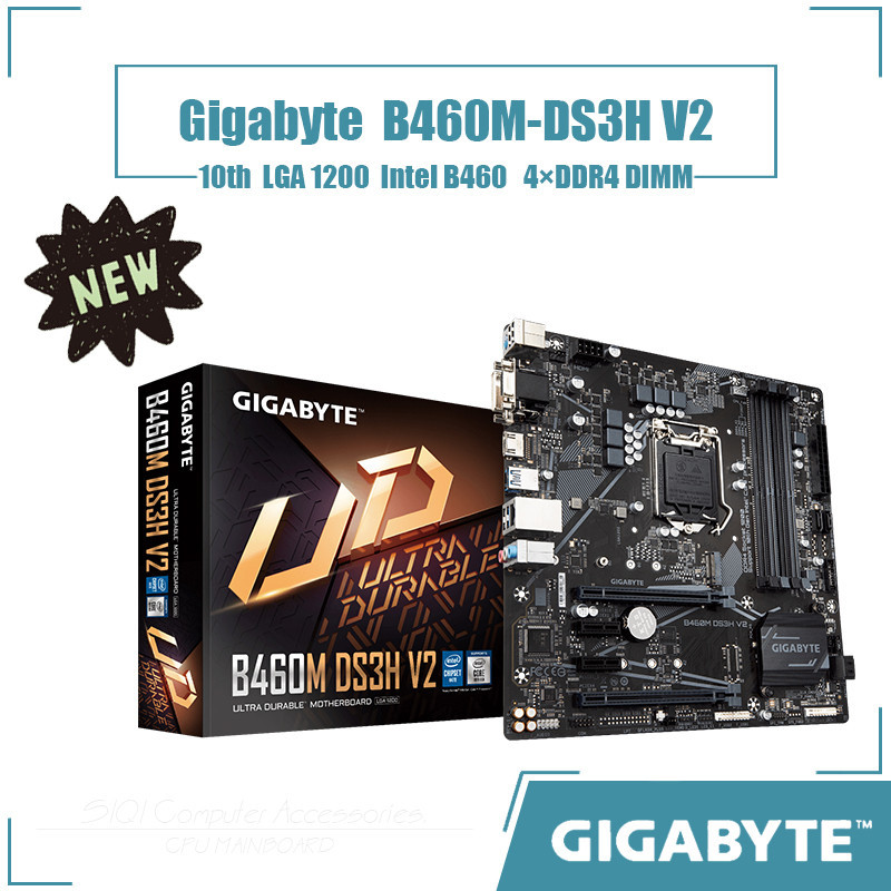 Gigabyte B460M-DS3H V2 motherboard LGA 1200 4xDDR4 DIMM Using Intel ...