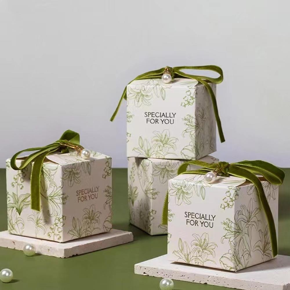 Wedding Favor Boxes, Paper Gift Boxes Small Gift Boxes with Ribbons ...