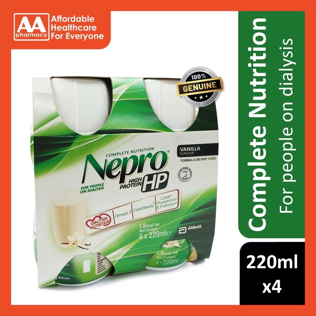 Abbott Nepro Hp Complete Nutrition For Dialysis Patient (220mL X 4's ...
