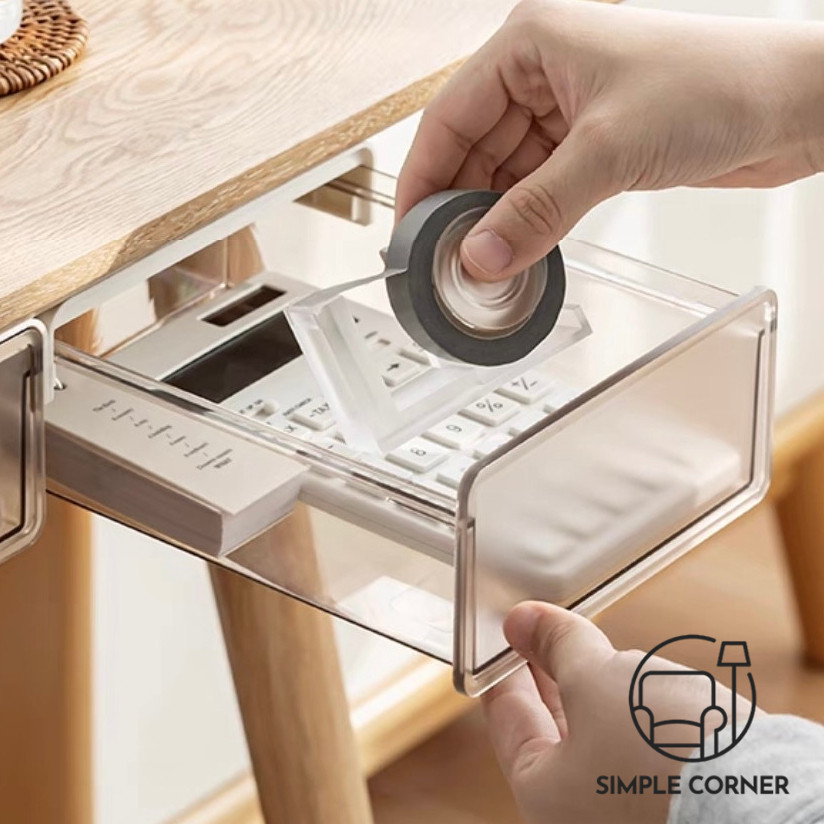 Underdesk Drawer Type Storage Box Office Desk Organizer Under-table ...