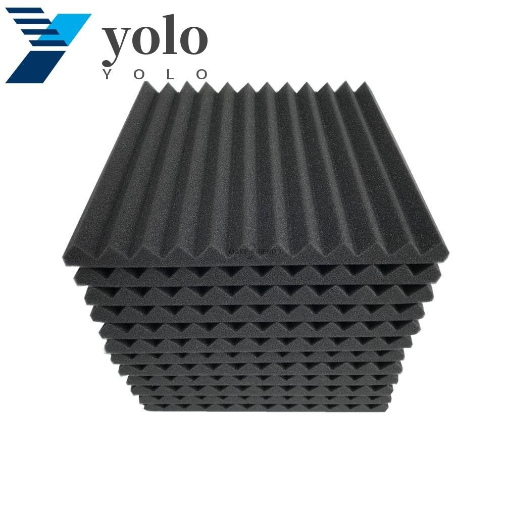 YOLO Soundproofing Foam Wedge Tile Wall Panel SoundProofing Sponge ...
