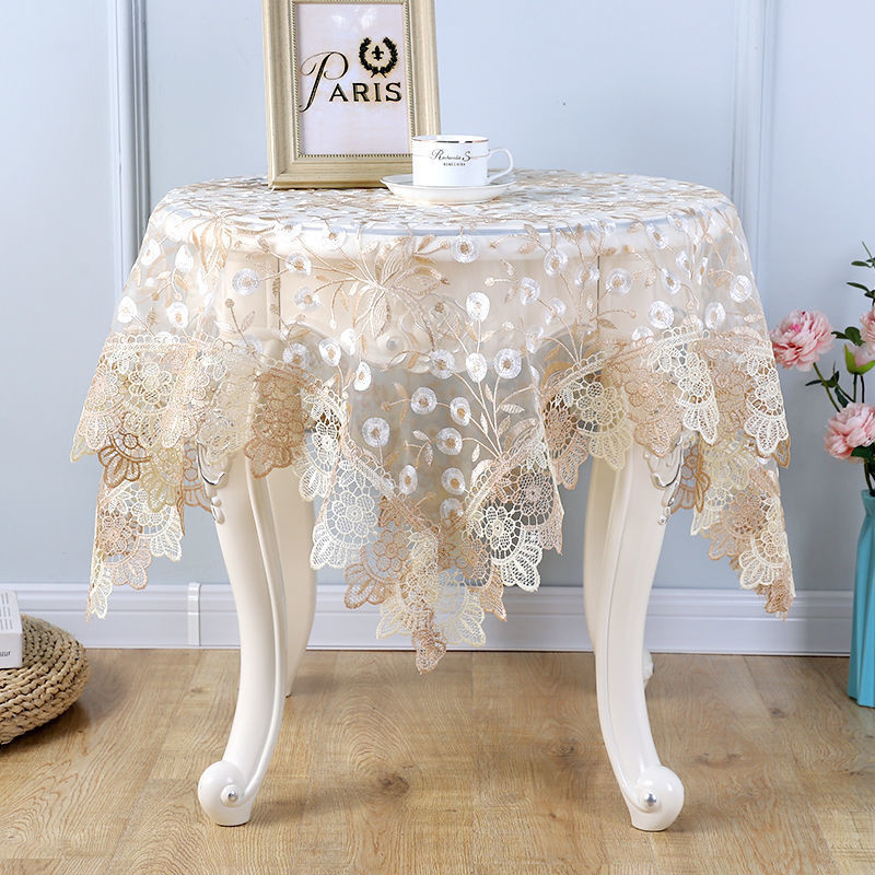 European Style Lace Tablecloth Coffee Table Cloth Hollow Rectangular ...